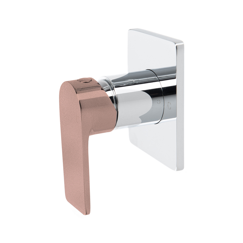 Linkware GABE LT708CP-RG Leva Wall Mixer Chrome and Rose Gold Linkware GABE LT708CP-RG Leva Wall Mixer Chrome and Rose Gold